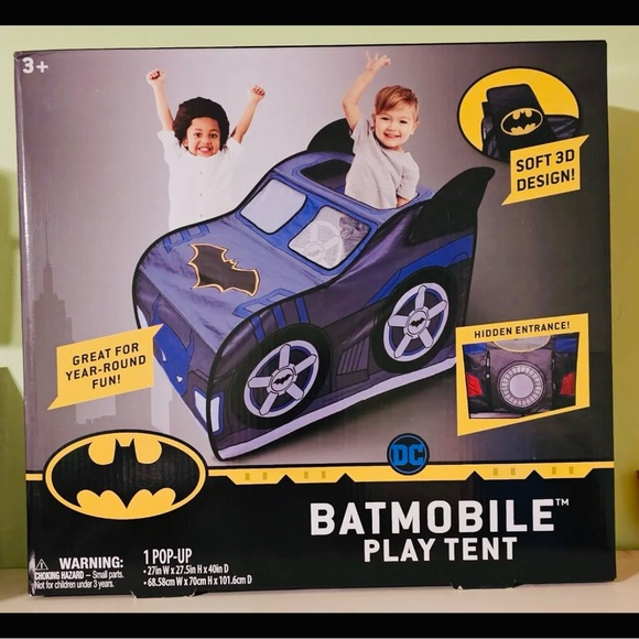 Toys | New Dc Comics Batmobile Play Pop Up Tent Soft 3d Design Toy ...